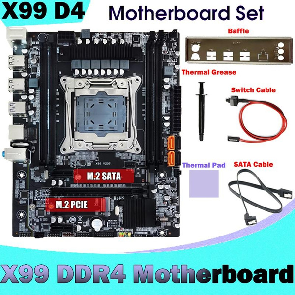 X99 Motherboard+Baffle+SATA Cable+Switch Cable+Thermal Grease+Thermal ... X99 Motherboard+Baffle+SATA Cable+Switch Cable+Thermal Grease+Thermal ...