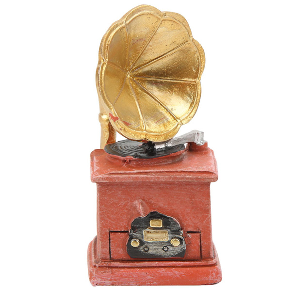 Dollhouse Mini Phonograph Exquisite Resin Miniature Gramophone Model ...