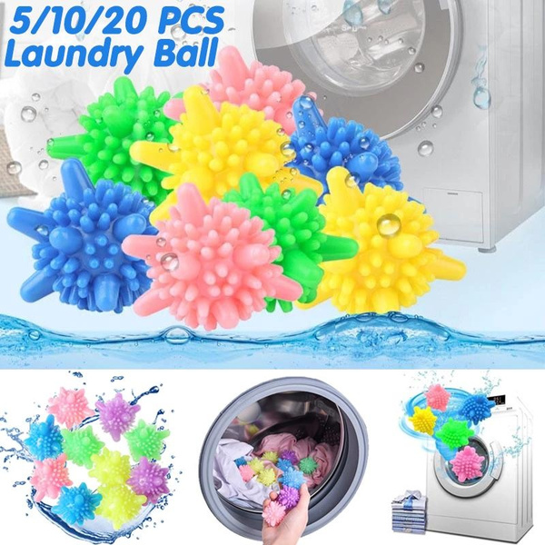 5/10/20pcs Laundry Balls Reusable Home Washing Machine Clothes Softener ...