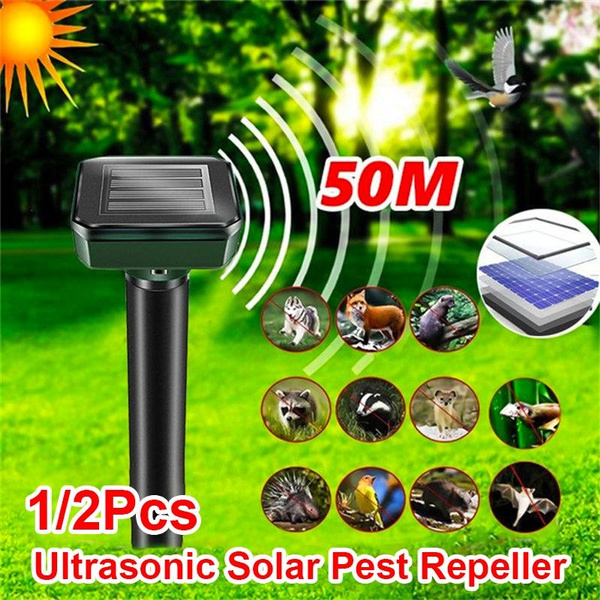 1/2 PCS Ultrasonic Solar Insect Repellent Motion Sensor Insect ...