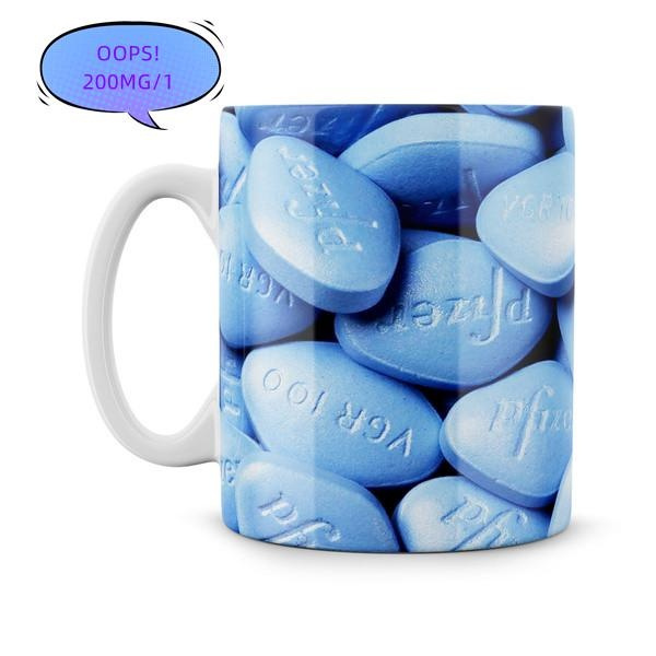 10p×200unit Original Little Blue Pills Funny Meme Mug Gift For Him ...