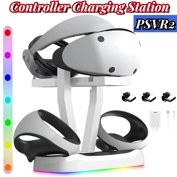 PSVR2 Controller Charging Station with RGB Light, Dual Fast Charger ...