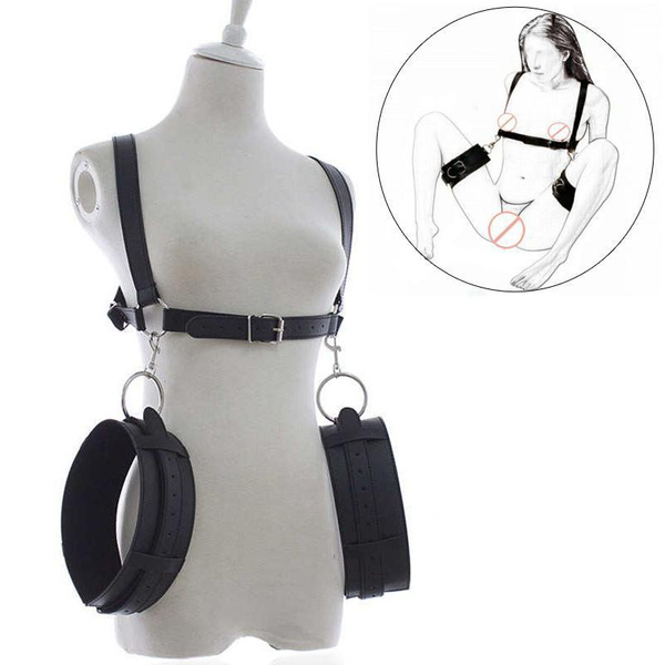 Thigh Restraint Straps Sling With Leg Spreader Open Restraint Belt Wrist Cuffs And Bondage