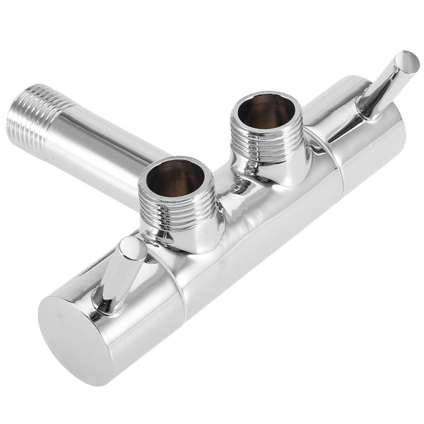 Plating Wall Mounted Angle Valve Double Outlet Valve Multifunctional ...
