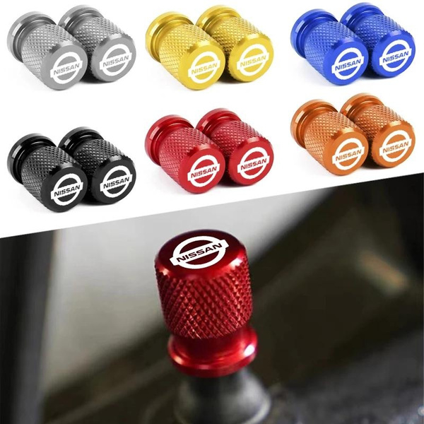 4PCS Car Wheel Tire Valve caps CNC Aluminum Airtight Covers for Nissan ...