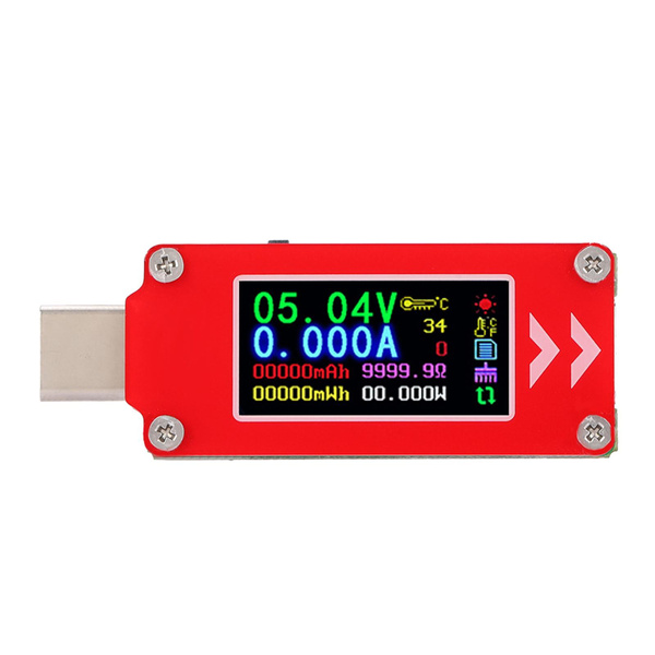 USB Digital Power Meter Tester, TC64 Color Display PD Charger Type-C ...