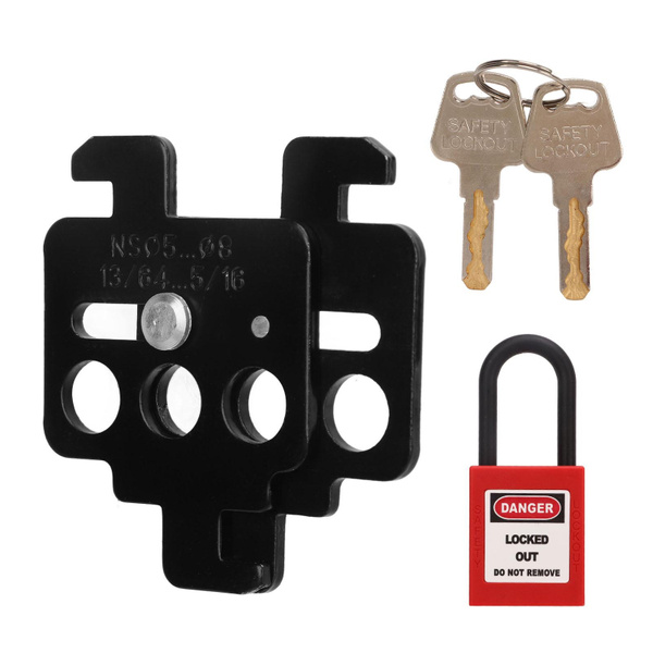 MCB Lockout Tagout Steel Circuit Breaker Lock 38mm Shackle Nylon ...