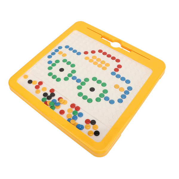 Magnetic Dots Drawing Board, Reusable Educational Safe Yellow Magnetic ...