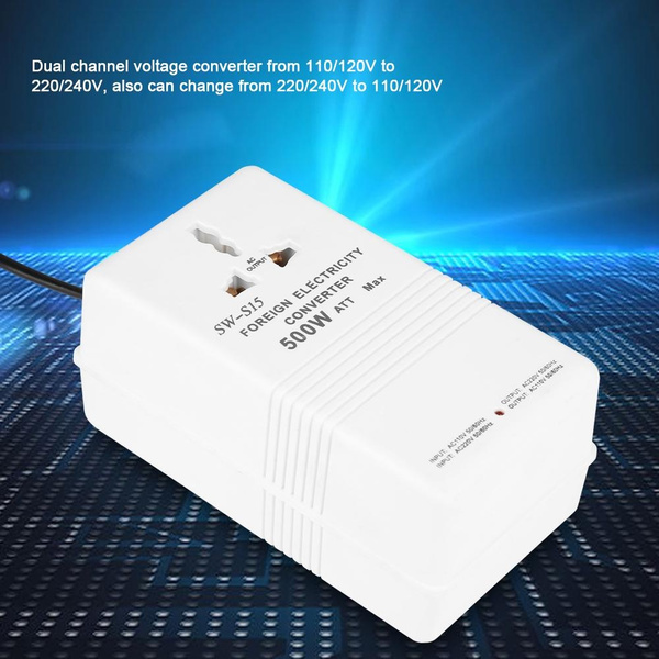 Voltage Converter, SW-S15 500W Step-Up/Step-Down Dual Channel Voltage ...