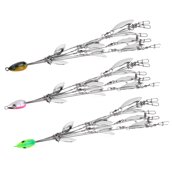 12 Bladed Umbrella Rig Fishing Multi-Lure Baits Rigs with Swivels 5 ...