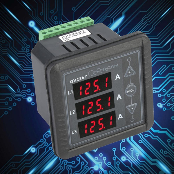 AC Current Meter, GV23AT Generator 3-Phase Tester Digital Display AC ...