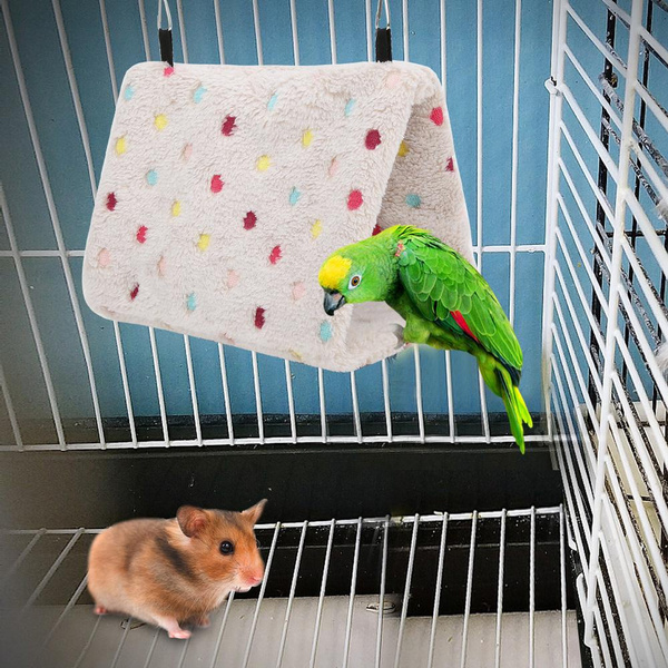Winter Warm Bird Hammock Hamster Hanging Bed Cave Cage for Budgie ...