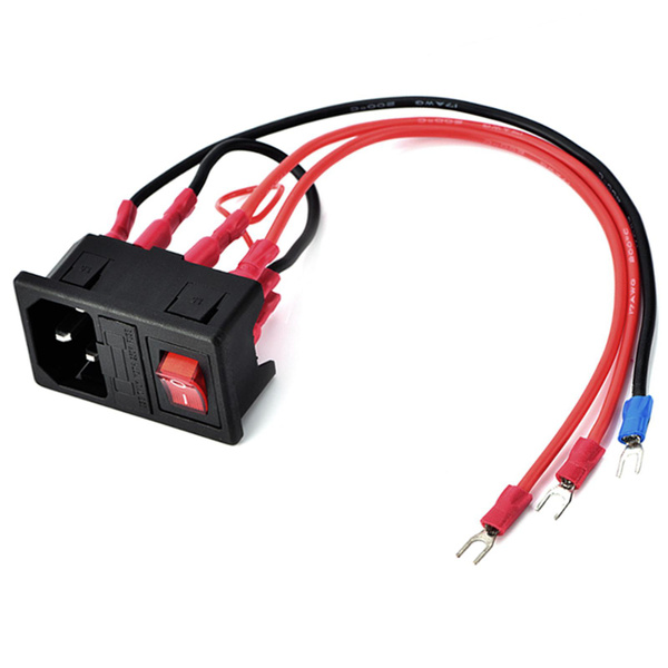 3D Printer Parts 220V/110V 10A Power Supply Switch Male Socket with ...
