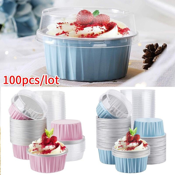 100pcs/lot 125Ml Muffin Cupcake Disposable Cake Baking Cups Liners Cups ...