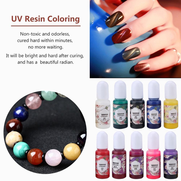 10 Colors 10ml Epoxy UV Resin Coloring Dye Colorant Pigment DIY Art ...
