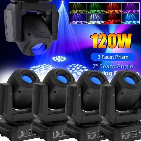 120W RGBW 8GOBO LED Moving Head Stage Light 3 Prism Spot DMX Beam light ...