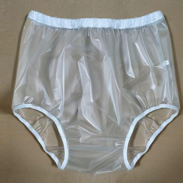 PVC Waterproof Plastic Pants ABDL Adult Diaper Pants Cover Reusable ...