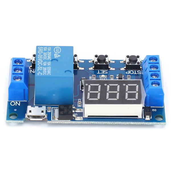 Relay Board Cycle Timing Circuit Switch Timer Delay Trigger Module 6-30V Micro USB 5V JZ-801 ...