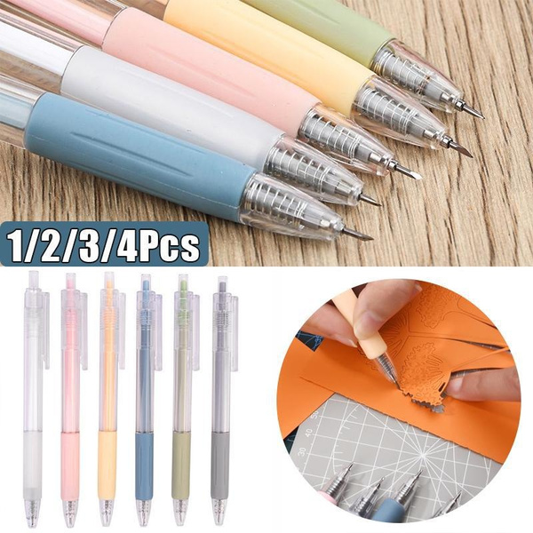 1/2/3/4Pcs Retractable Knife Pen Portable Utility Knife Paper Cutting ...