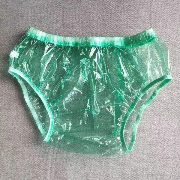 Green PVC Plastic Pants ABDL Adult Baby Diaper Pants Cover Reusable ...