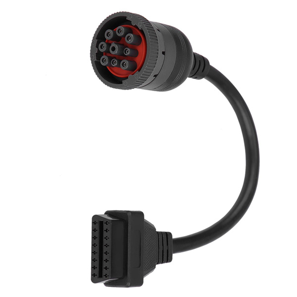 Truck Diagnose Interface Female 16 Pin OBD2 Truck Cables 9 Pin Adapter ...