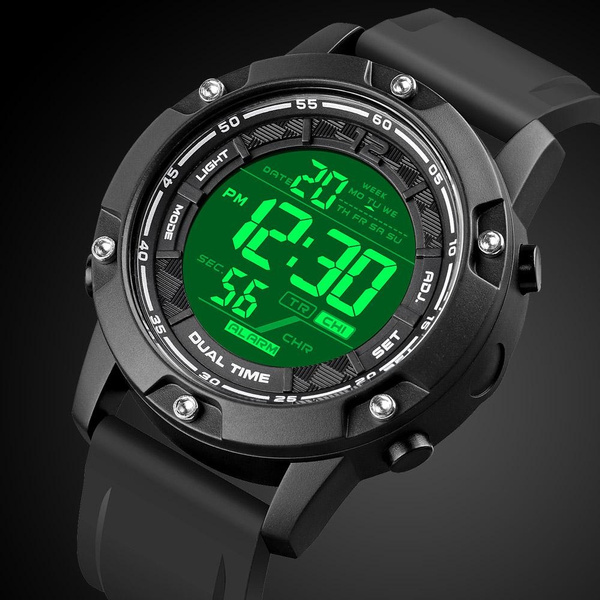 SKMEI 100M Waterproof Digital Watch Dive Swim Watch Countdown ...