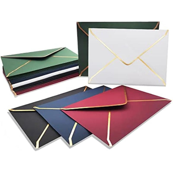 50 Pack Size A7 Envelopes, Luxury Invitation Envelopes 5.31 x 7.28 Inch ...