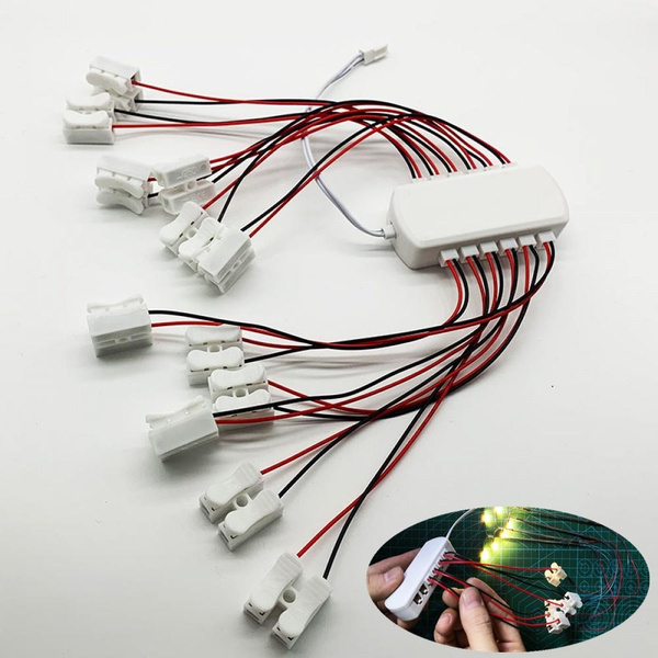 LED Lights Wiring System Distributor Hub Sharing Box 12 Port Male Plugs ...