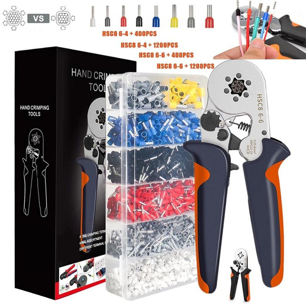 Ferrule Crimping Tool Kit with Ferrules Insulated Wire Terminals ...