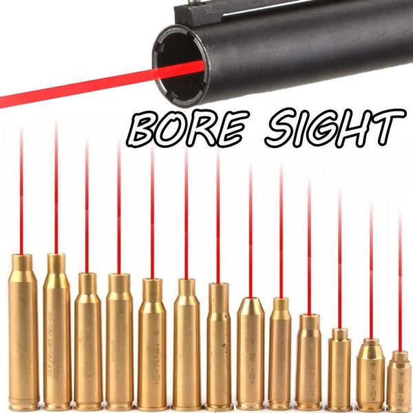 Tactical Red Dot Laser Brass Boresight CAL Cartridge Bore Sighter for ...