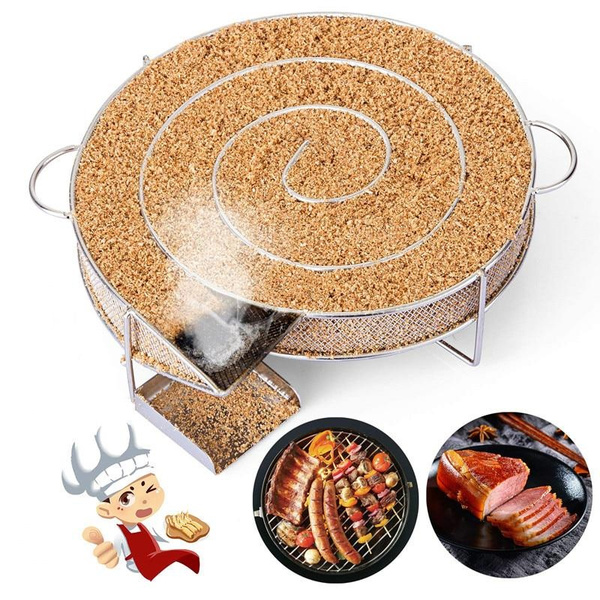 Stainless Steel Cold Smoke Generator Round Smoke Basket Outdoor ...