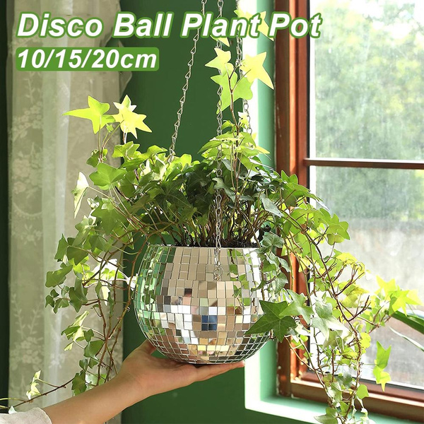 10/15/20CM Disco Ball Hanging Flower Pot for Indoor Plants Flower ...