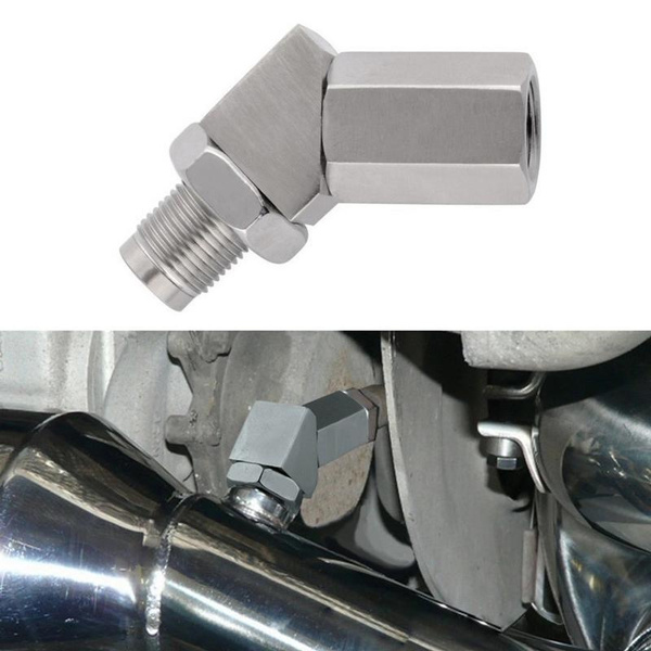 Universal 45°Degree O2 Oxygen Sensor Adapter Aluminum Extender Spacer ...