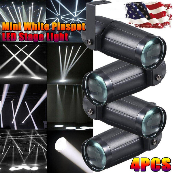 4PCS Disco Ball Pin Spot Light White LED Stage DJ Lighting Beam ...