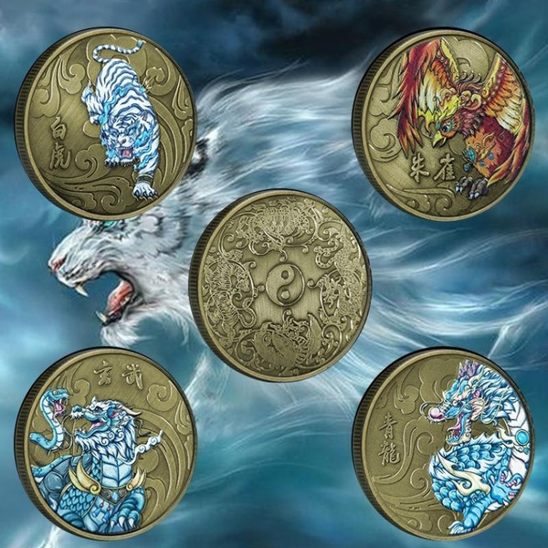 Four Divine Beasts Phoenix, Dragon, Turtle, White Tiger Replica ...