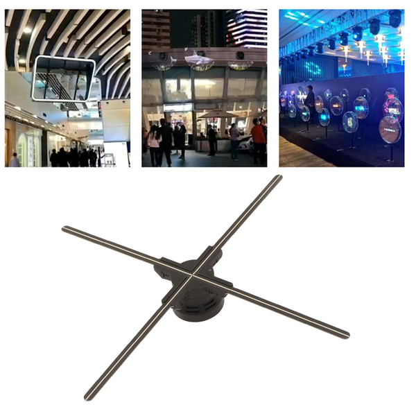 3D Holographic Advertising Machine 2000x720 720 LEDs 4 Leaves Plug and ...