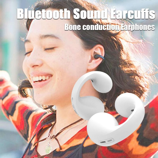 Bone Conduction Bluetooth Headset Studs Wireless Ear Clip Headset Sound ...