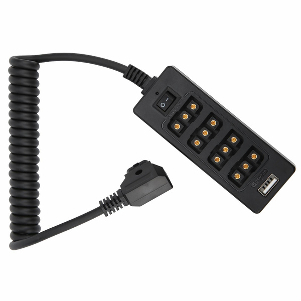 Fotografia D-TAP Male to 4-Port D-TAP Female Hub Power Cable for V-Lock ...