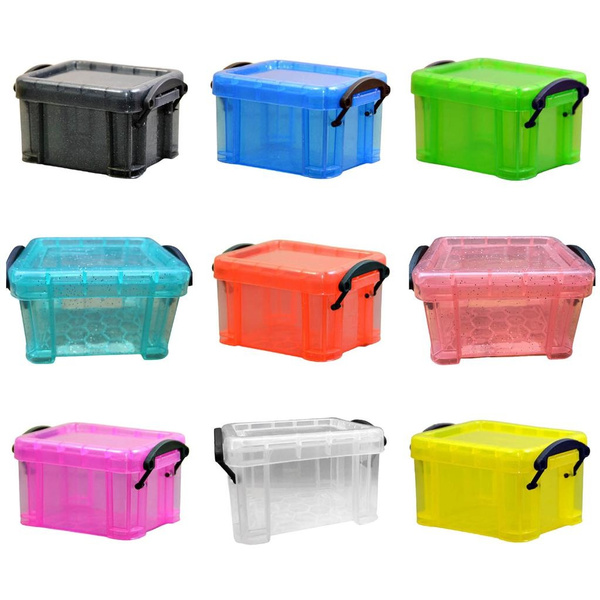 Mini Plastic Storage Box with Locking Lid Clear Plastic Organizer for ...