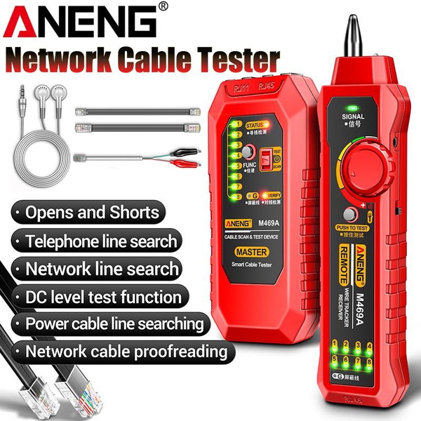 ANENG M469A Smart Network Cable Tester RJ45 RJ11 LAN Cable Tester ...