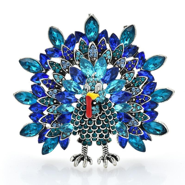 Rhinestone Turkey Brooches For Women Chicken Thanks Giving Day Brooch ...