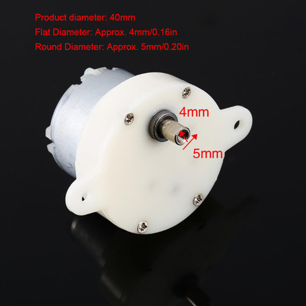 1 Piece 12v DC Motor Gear Motor 3 RPM 4mm Shaft Diameter DC motor Gear High Slow Motor moteur ...