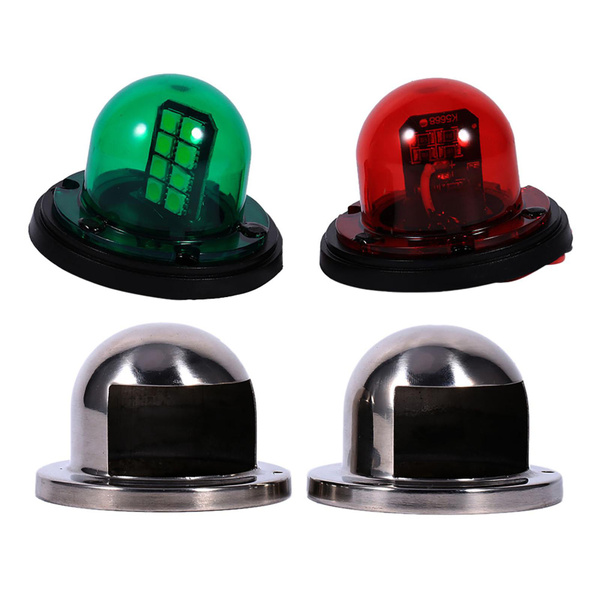 Marine Bow Lamp, IP68 Waterproof Red Green Boats Navigation Light ...