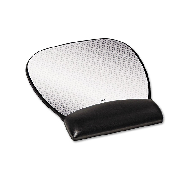 3M Precise Leatherette Mouse Pad w/Wrist Rest Nonskid Base 8-3/4 x 9-1/ ...