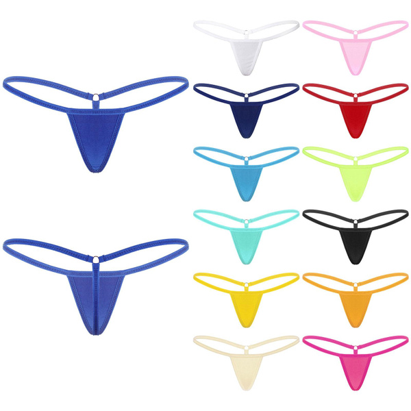 Women's G-String Mini Thong T-Back Micro Bikini Briefs Underwear ...