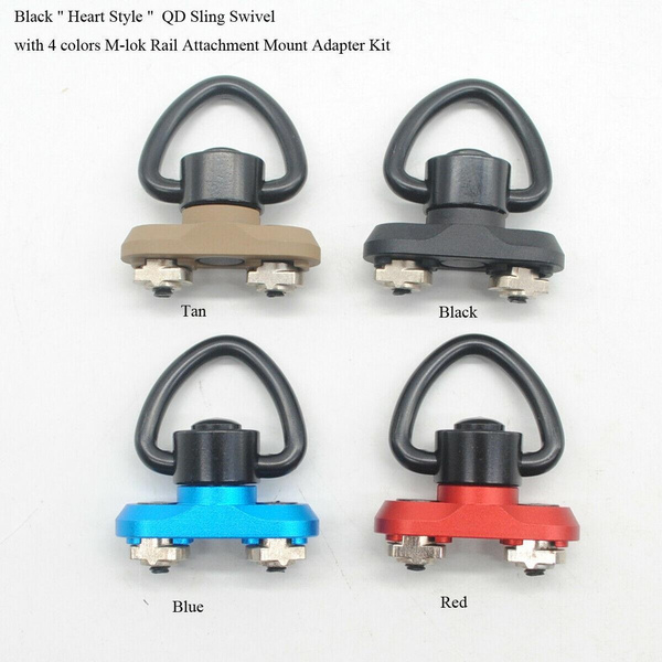 New M-lok Sling Swivel Black Heart QD Mount Adapter Attachment for M ...
