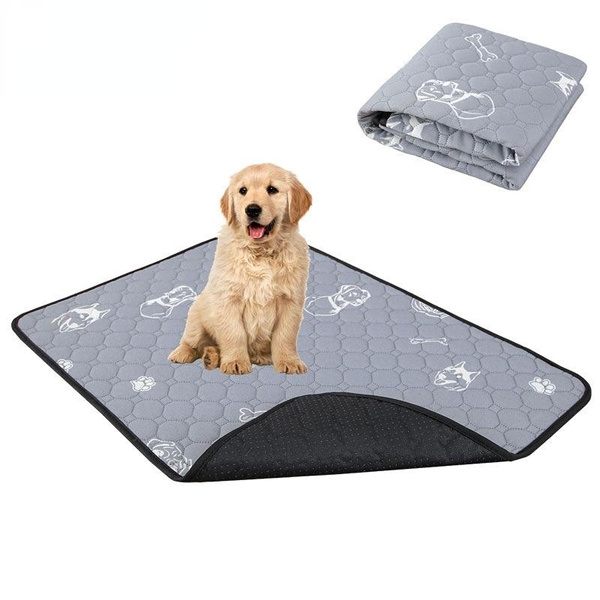 Cat Dog Mat Reusable Dog Pee Pad 4 Layer Super Absorbent Pet Diaper Mat ...