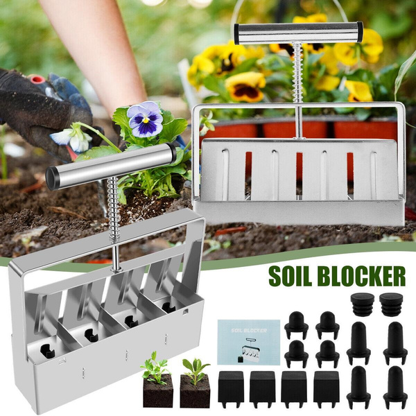 Hand-held Soil Blocker Maker Soil Blocking Tool Seed Starting Plug Seed ... Hand-held Soil Blocker Maker Soil Blocking Tool Seed Starting Plug Seed ...