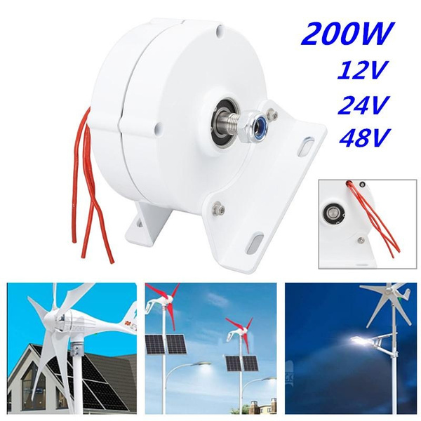 200W Three Phase Alternator Home Permanent Magnet Electric Motor ...
