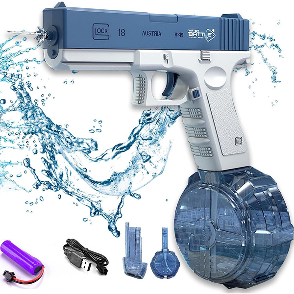Electric Water Gun, One-Button Automatic Super 400+CC High Capacity ...
